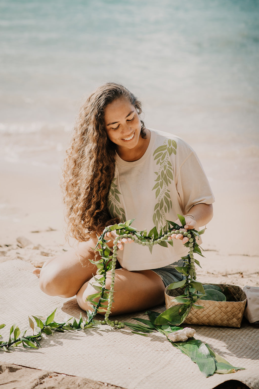 LEI CLUB CROP TEE MOKIHANA - MATCHA ON SUGAR CANE – Work It Out
