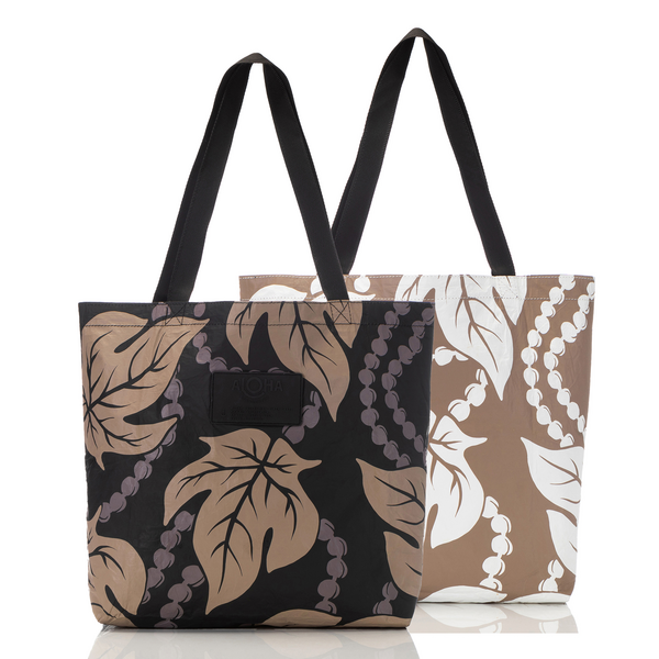 ALOHA COLLECTION REVERSIBLE TOTE / KUKUI / JAVA BLACK – Work It Out